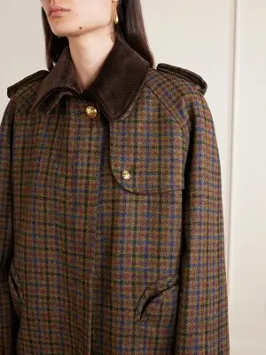 BLAZÉ MILANO Chausie Checked Wool Trench Jacket