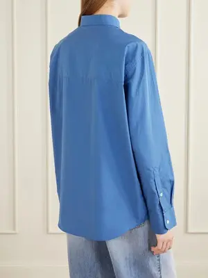RÓHE Cotton Poplin Shirt - Blue