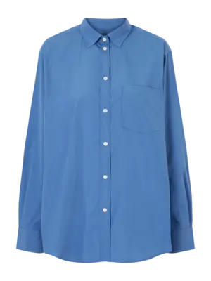 RÓHE Cotton Poplin Shirt - Blue