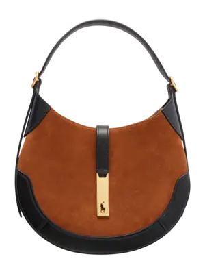 Polo Ralph Lauren Suede And Leather Shoulder Bag - Brown