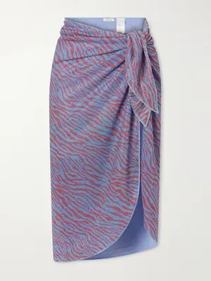 Oseree Animalier Metallic Lurex Coverup - Blue