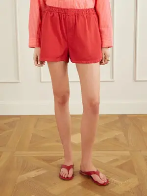 JAMIE HALLER Track Cotton-twill Shorts