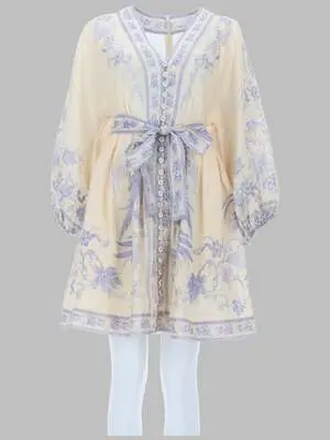 Zimmermann Indra Plunge Mini Dress - Multicolor
