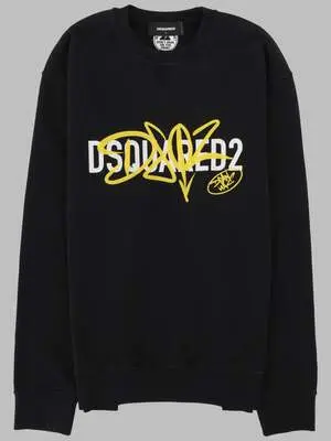 Dsquared2 Cotton Graffiti Sweatshirt - Black