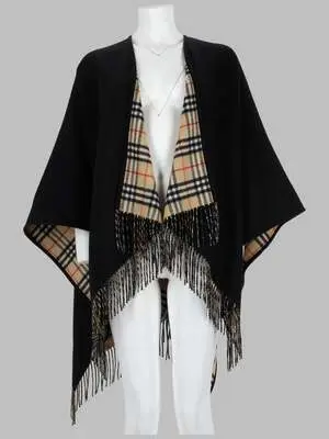 Burberry Mantella Reversibile Check - Black