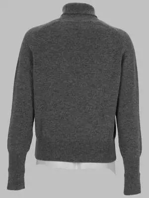 Victoria Beckham Maglia Marie Lambswool Turtleneck - Gray