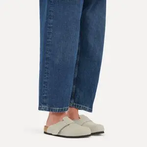 BIRKENSTOCK Loma Suede Leather Clogs - Oyster