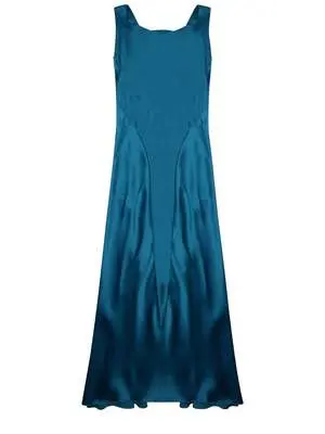Alberta Ferretti Silk Blend Long Dress - Blue