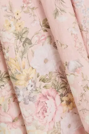 Zimmermann Floral Print Linen Midi Dress