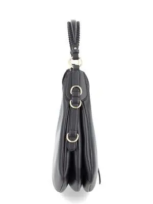 GANNI Kat Small Shoulder Bag With Gold Tone Clasp - Black