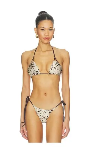 Frankies Bikinis X Jennie Collaboration Satin Bikini Top - Marrakesh