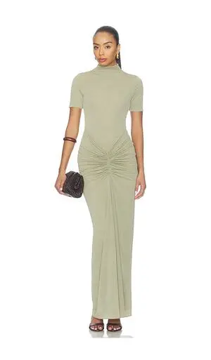 Ronny Kobo Enid Dress In Green - Elm