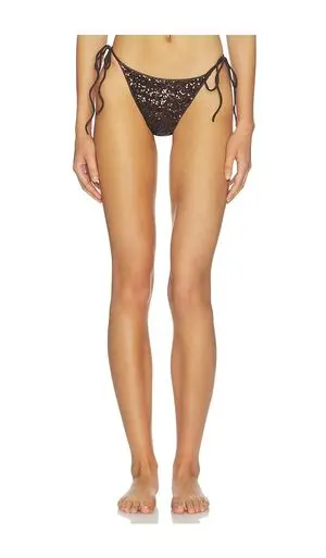 SKIMS Classic Swim Bikini Bottom In Brown