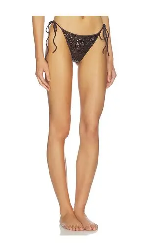SKIMS Classic Swim Bikini Bottom In Brown
