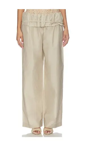Magda Butrym Wide Leg Pant - Beige