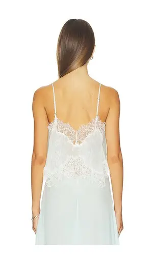 LoveShackFancy Loveshackfantasy Silk Chiffon Camisole - Eau De Nil