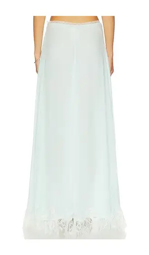 LoveShackFancy Sybel Skirt In Teal
