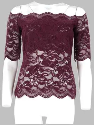 PACO RABANNE PACO RABANNE Off-the-Shoulder Lace Top