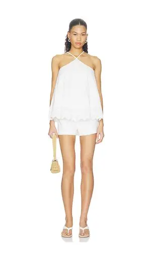 MAUDE CLUB Marilyn Romper - White