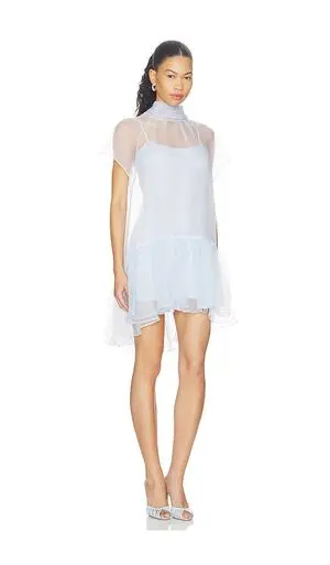 Simkhai Beaux Tiered Mini Dress - Periwinkle Sky