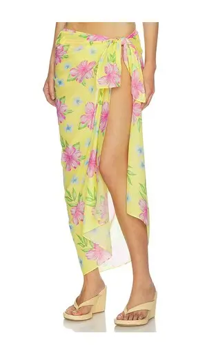 Frankies Bikinis Alessia Sarong In Yellow