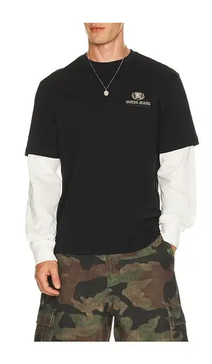 Guess Double Layer Graphic Logo T-shirt