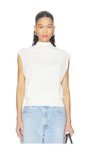 Simkhai Juli Draped Cape Top