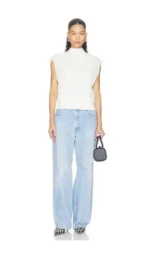 Simkhai Juli Draped Cape Top