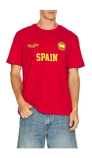 Guess World Cup Tee In Red - Spain Red