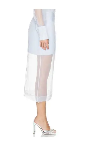 Simkhai Dana Midi Skirt In Baby Blue