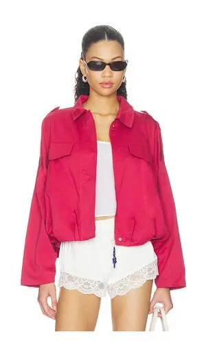 MAUDE CLUB Archie Jacket In Red