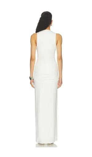 Shona Joy Miro Sleeveless Plunged Maxi Dress - Ivory