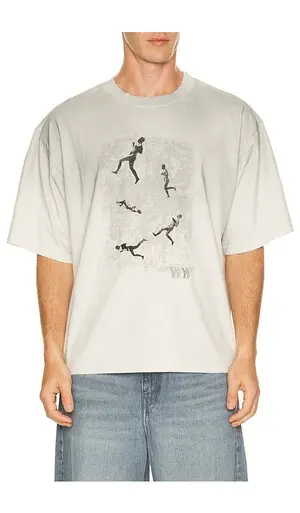 WON HUNDRED Houston Run T-shirt In Cream - Nimbus Cloud