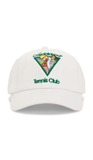 Casablanca Pyramid Abduction Tennis Cap - White