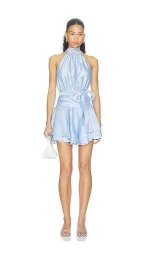 LOVERS AND FRIENDS Emerson Mini Dress In Baby Blue - Light Blue