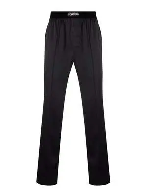 TOM FORD Pantalone Pigiama In Seta - Black