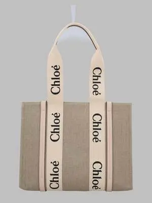 Chloé Woody Tote Bag - Cream