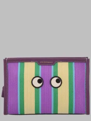ANYA HINDMARCH Striped Eyes Pouch - Multicolor