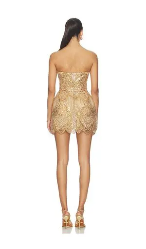BRONX BANCO Giselle Mini Dress In Metallic Sequins