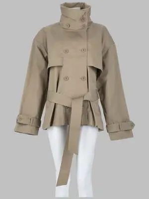 ROTATE BY BIRGER CHRISTENSEN Short Trench Coat - Cream