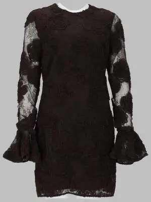 ROTATE BY BIRGER CHRISTENSEN 3d Floral Mini Dress - Brown