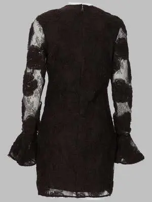 ROTATE BY BIRGER CHRISTENSEN 3d Floral Mini Dress - Brown
