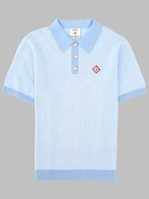 Casablanca Casablanca Men Polo In Maglia A Righe Multicolor