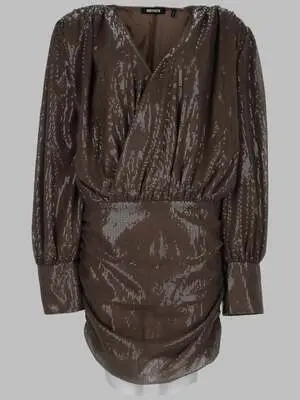 ROTATE BY BIRGER CHRISTENSEN Sequin Mini Dress - Brown
