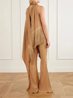 TALLER MARMO Atlas Fringed Crepe Blouse