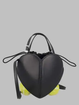 ROTATE BY BIRGER CHRISTENSEN Heart Shaped Leather Bag - Black