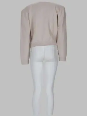 ROTATE BY BIRGER CHRISTENSEN Cropped Cardigan With Logo Detail - Gray