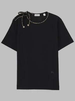 Burberry T-shirt In Cotone Con Fiocco