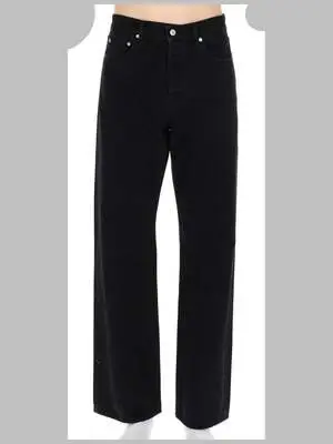 Jacquemus High Rise Straight Leg Jeans - Black