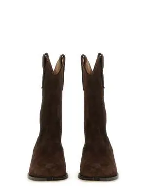 Isabel Marant Étoile Damas" Suede Cowboy Boots - Brown